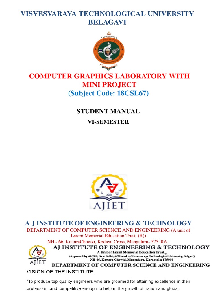 Computer Graphics Lab Manual for Students | PDF | Computers