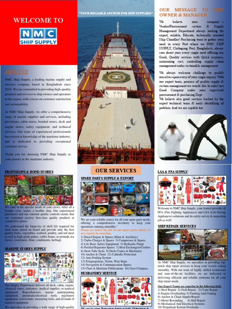 Company Brochure - NMC Ship Supply | PDF