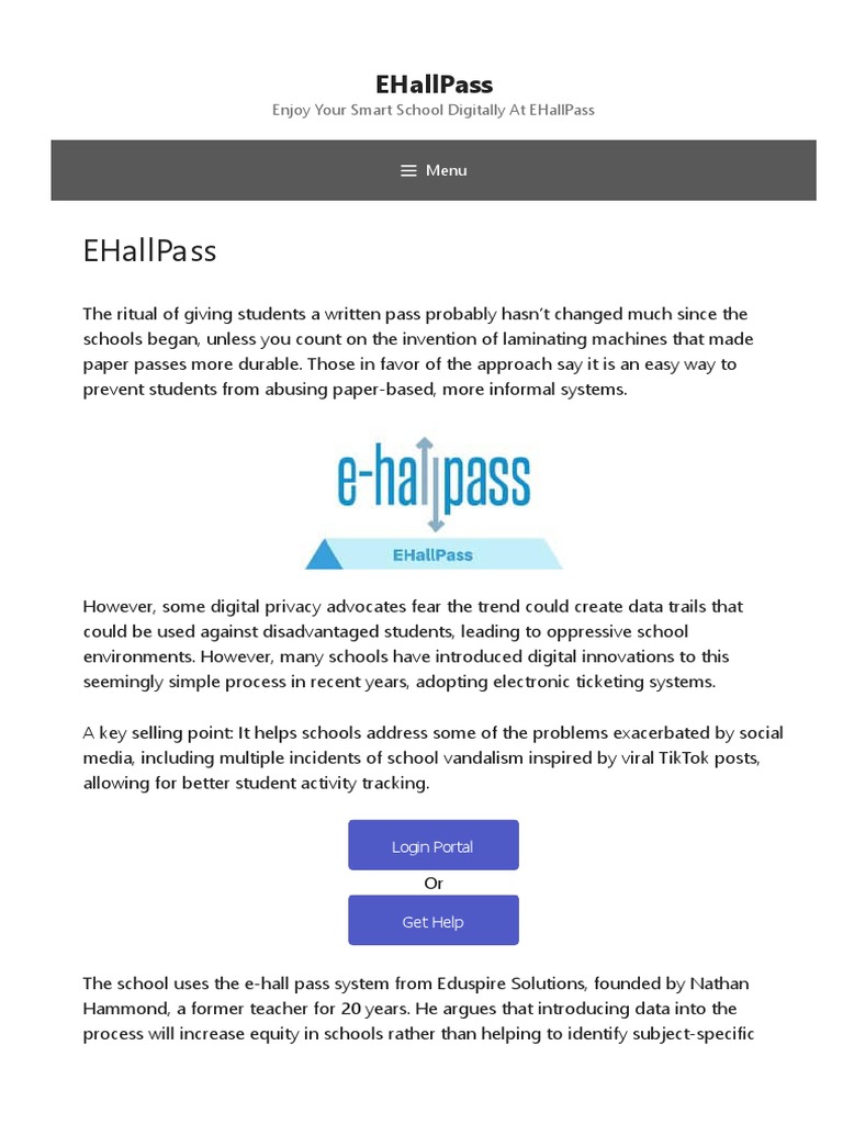 Ehallpass Net | PDF | Login | Mobile App