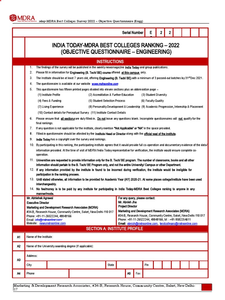 Objective-Qsnr-ITG-MDRA Engg 2022 TP | PDF