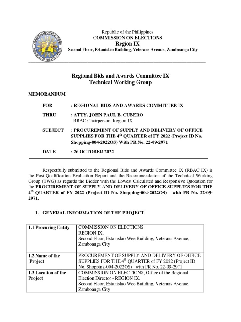 TWG OFFICE SUPPLIES 4th QUARTER | PDF