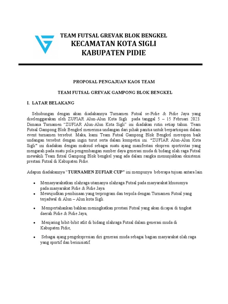Dokumen - Tips - 142018451 Contoh Proposal Pengajuan Kaos Team | PDF