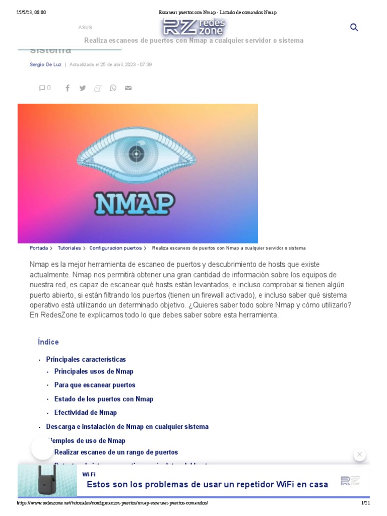 Escanear Puertos Con Nmap - Listado de Comandos Nmap | PDF | Cortafuegos (informática ...