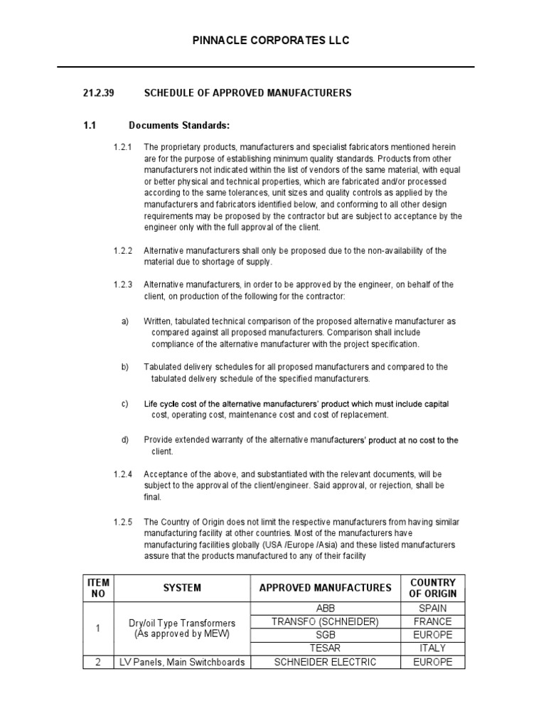 Bunder Al Khairan VENDER LIST | PDF | Specification (Technical Standard) | Electrical Engineering