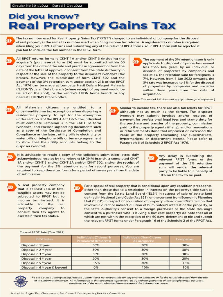Property Gain Tax (Note 2022) | PDF | Taxes | Receipt