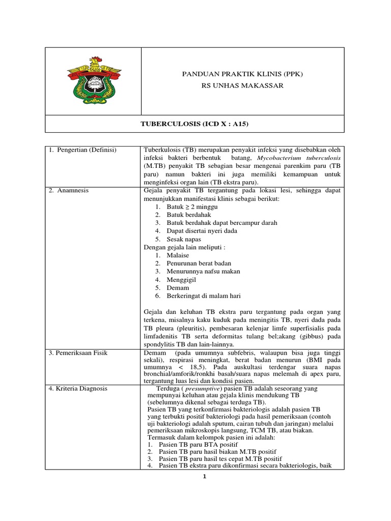 PN-2.2 EP.1 PPK TUBERCULOSIS (TB) | PDF