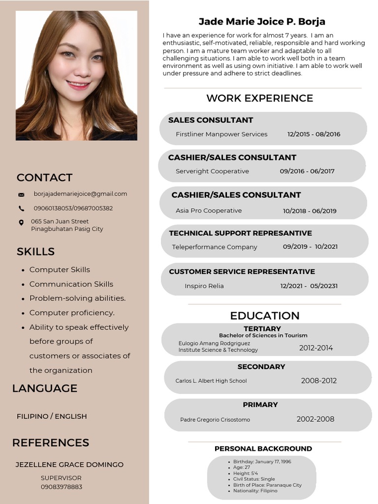 Jade Resume | PDF | Cognition