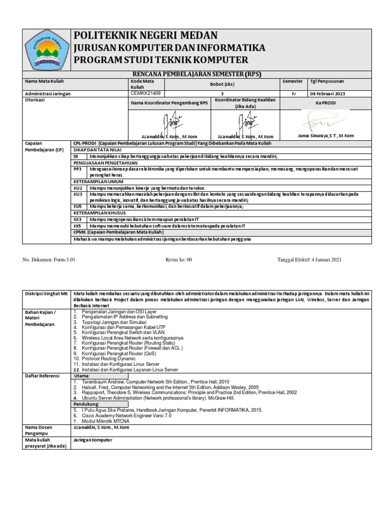 RPS Admin Jaringan Komputer | PDF