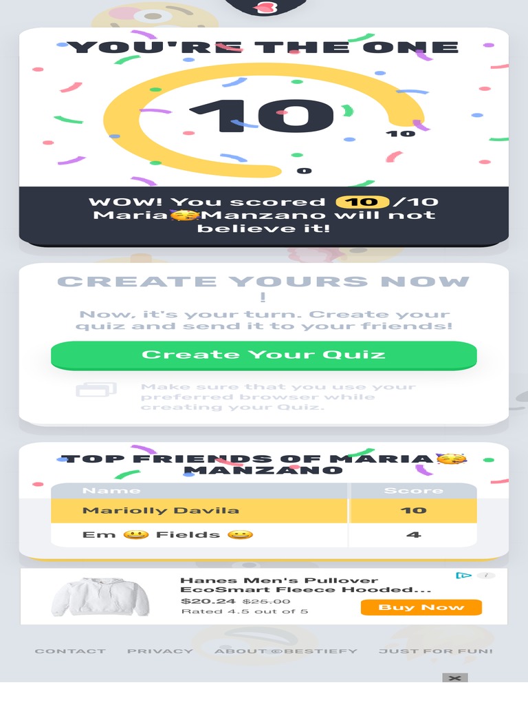 Beat this Quiz & Prove you're a Real Friend • Bestiefy | PDF