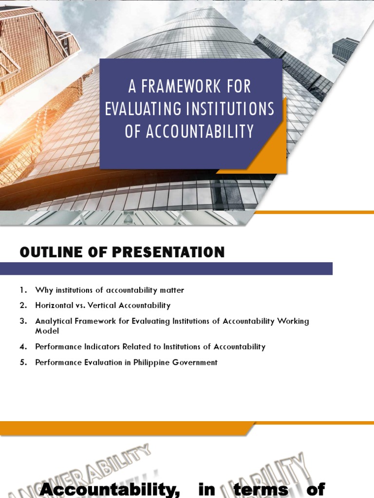 A Framework For Evaluating Institutions of Accountability | PDF ...