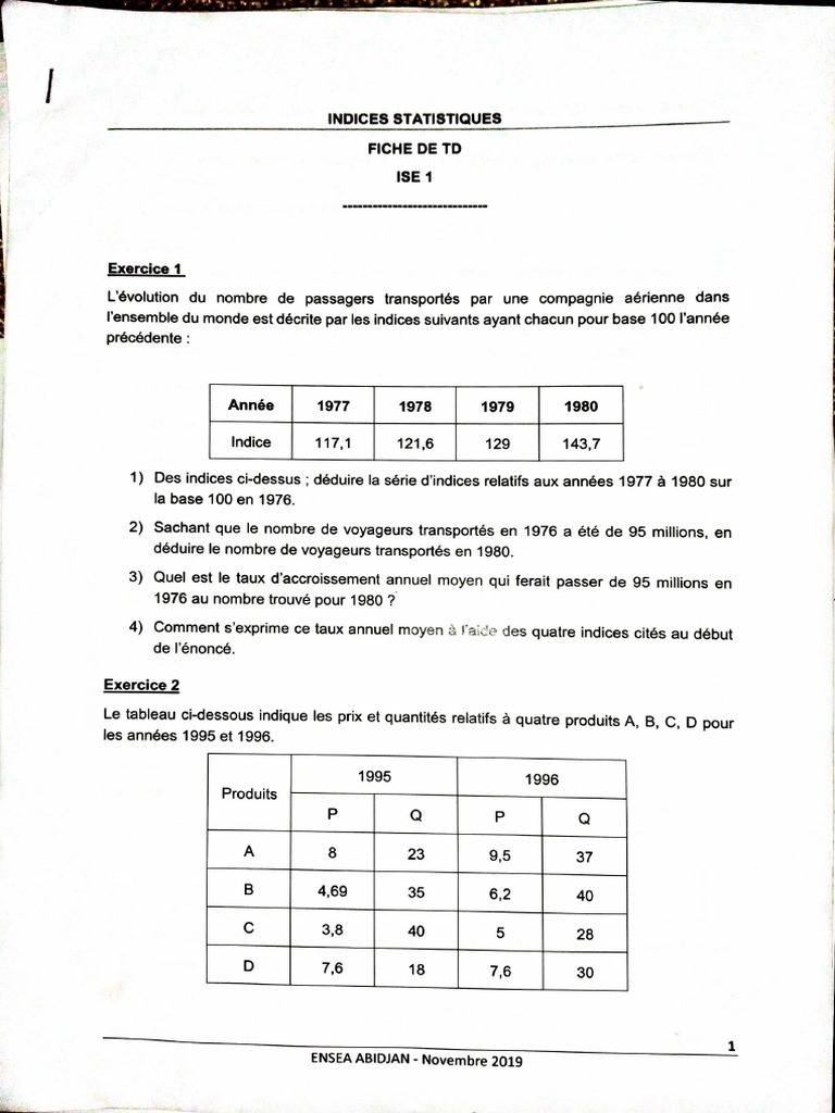 TD Indices Stat | PDF