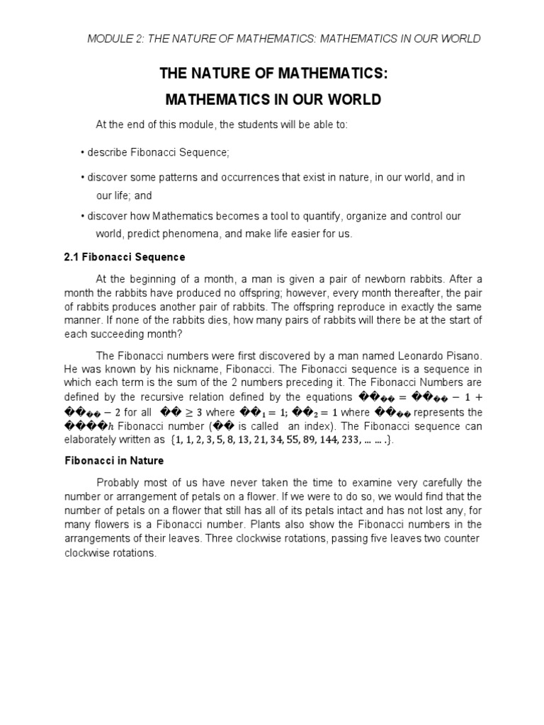 Fibonacci Sequence | PDF | Mathematics Fibonacci Sequence | PDF | Mathematics