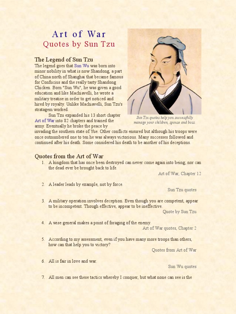 Art of War Mrburnsenglishclass Com | PDF | The Art Of War | Sun Tzu