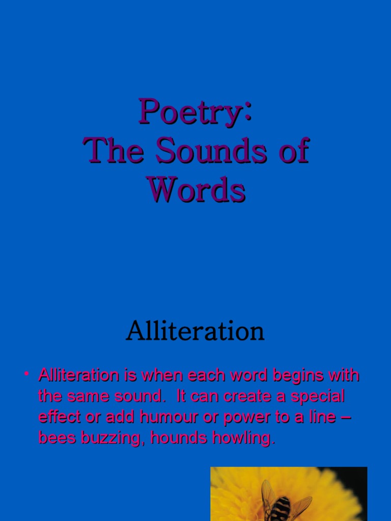 Part 3 Poetry The Sound of Words FIREWORKS VERSION | PDF | Poetry ...