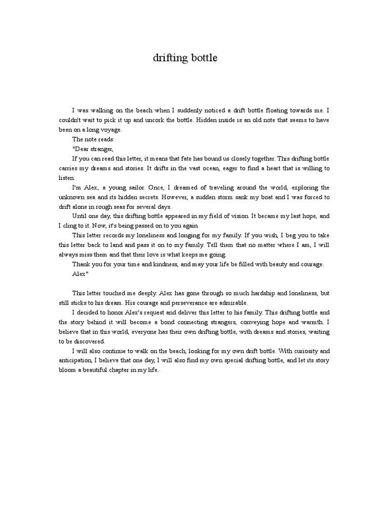 Drifting Bottle | PDF