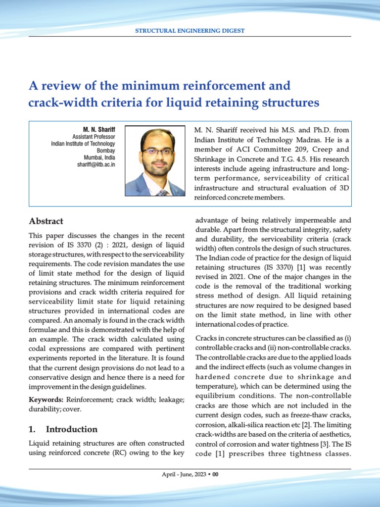 Prof. M. N. Shariff Article | PDF | Stress (Mechanics) | Fracture