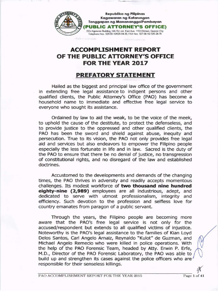 Accomp - Report - Prefatory Statement 2017-Ilovepdf-Compressed | PDF ...