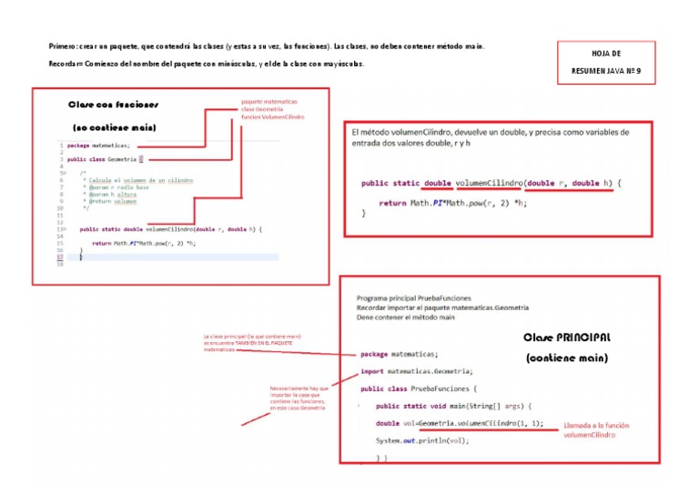 Resumen - 9 Funciones Java | PDF