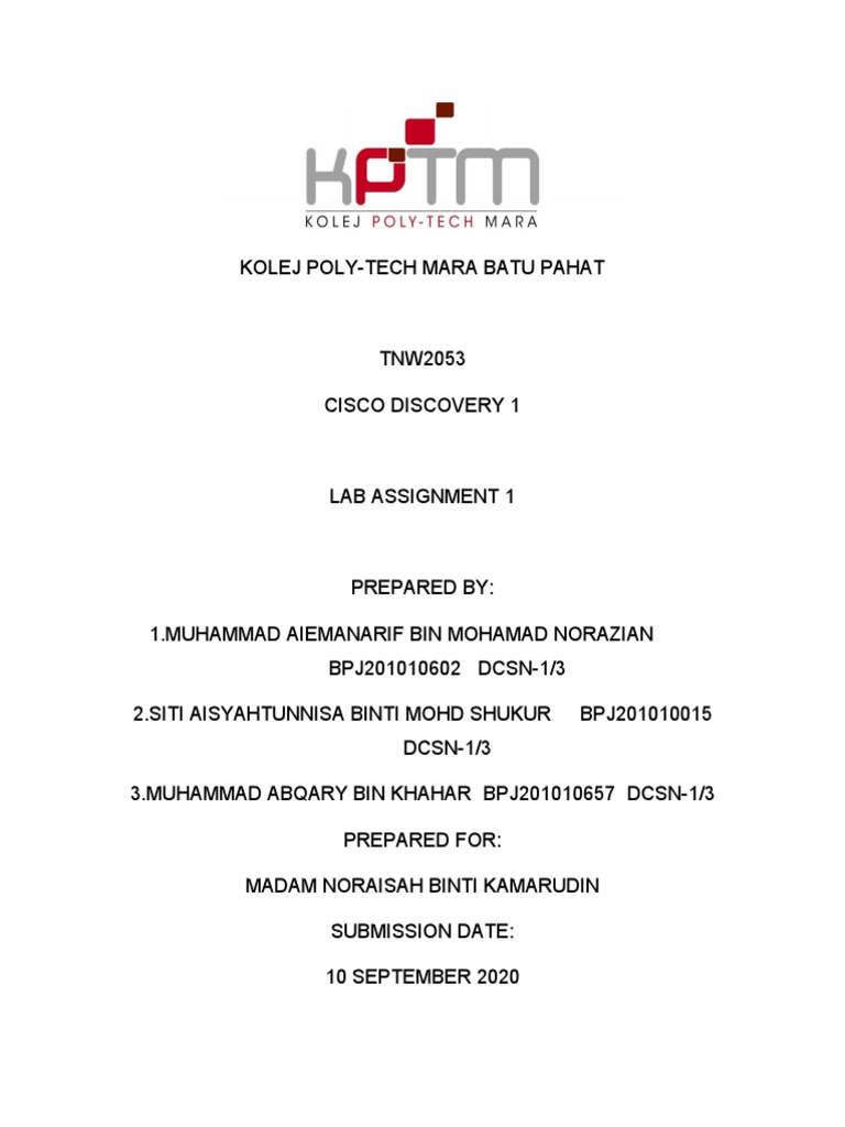 Lab Assignment 1 Cd1 Pdf Internet Protocol Suite Computer Network