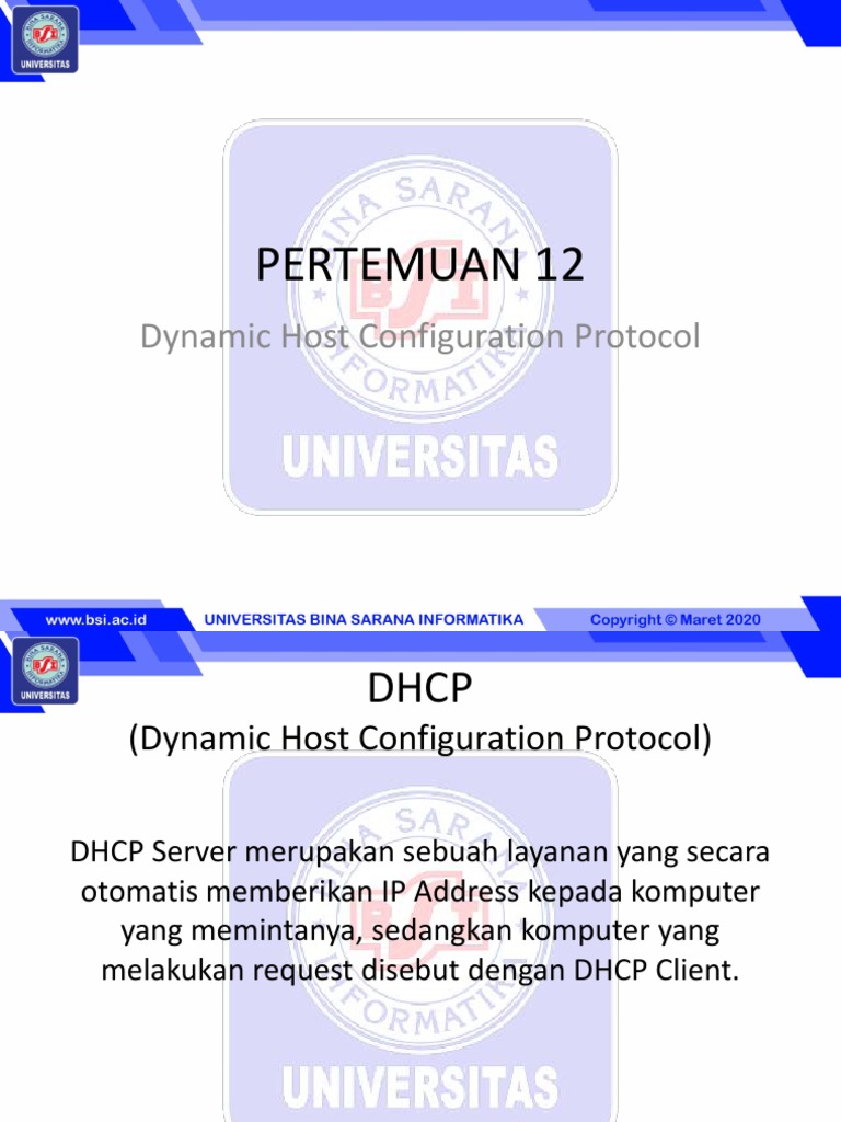 Pertemuan 12 - DHCP | PDF | Teknologi & Rekayasa