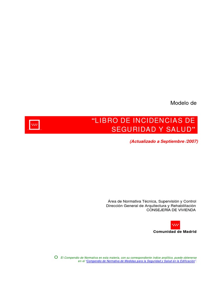 Libro Incidencias | PDF | Arquitecto