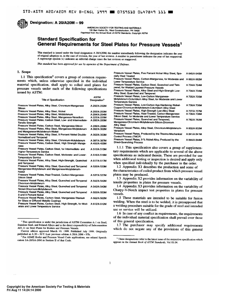 Astm A20 | PDF | Intellectual Property Law | Monopoly (Economics)