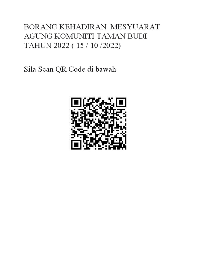 Borang Survey Kehadiran | PDF