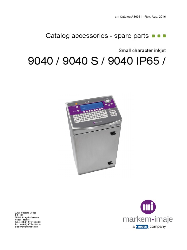 9040 Printer Spare Parts | PDF | Manufactured Goods | Equipment