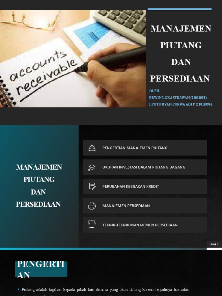 Manajemen Piutang Dan Persediaan | PDF