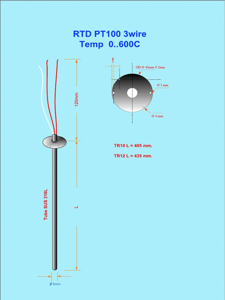 Drawing RTD PT-100 | PDF