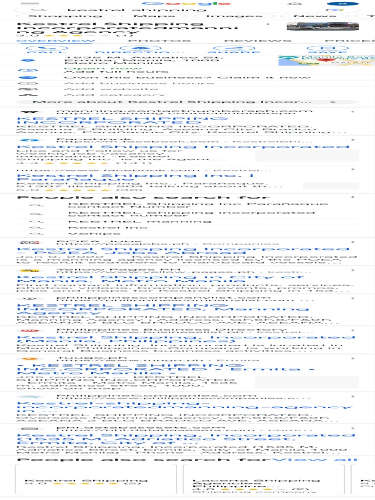 Kestrel Shipping - Google Search | PDF | World Wide Web | Internet & Web