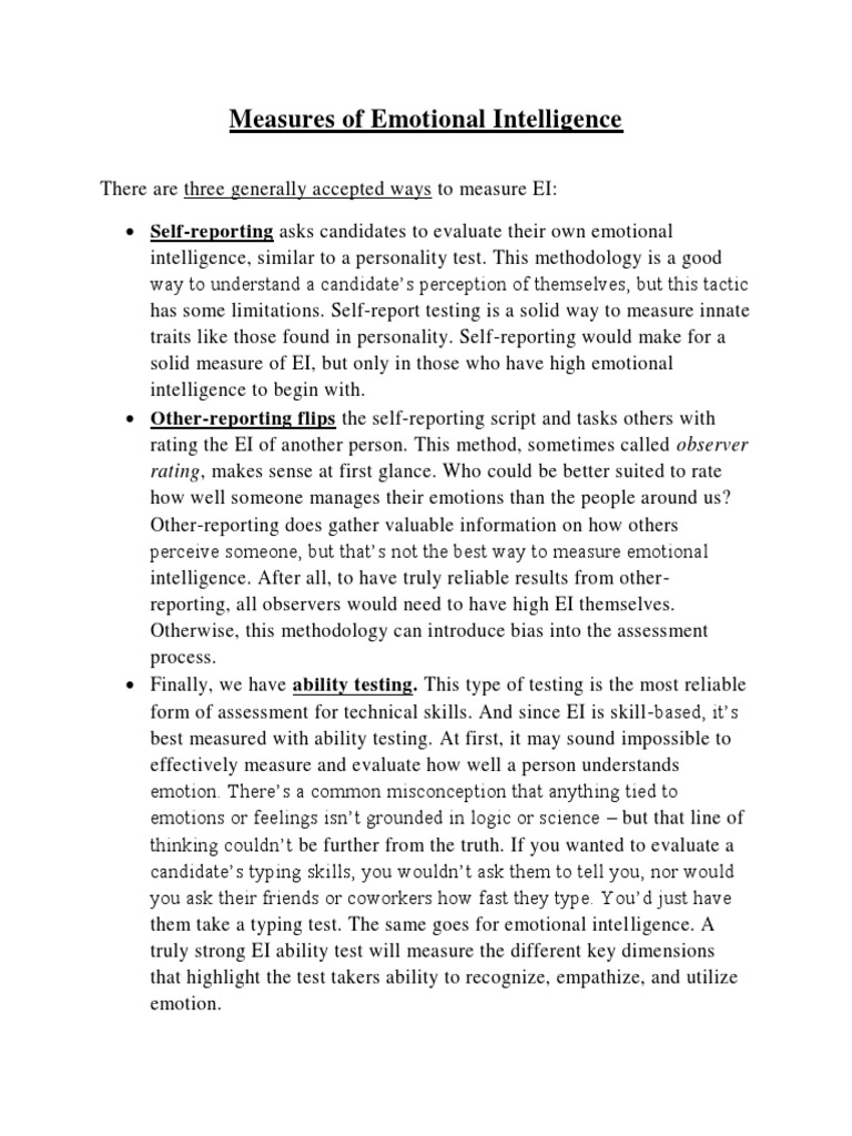 UNIT 4 Emotional Intelligence | PDF | Emotional Intelligence | Empathy