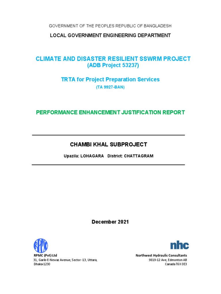2 PE Just RPT - Chambi Khal (F) | PDF | Flood | Irrigation