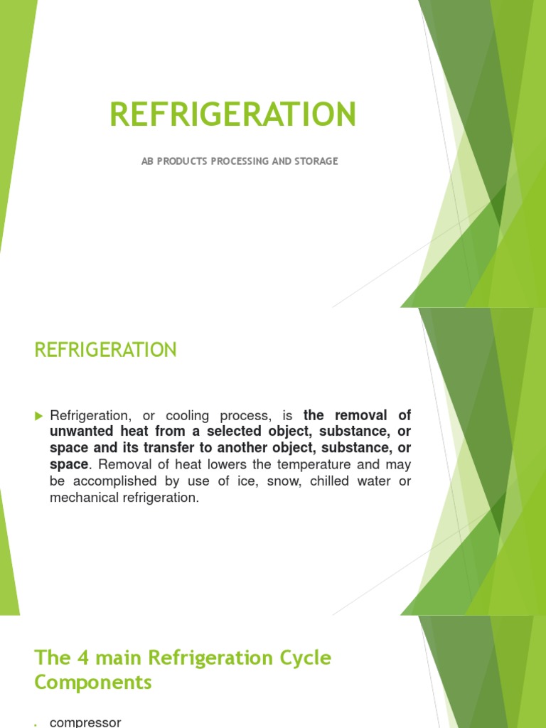 REFRIGERATION and COLD STORAGE | PDF