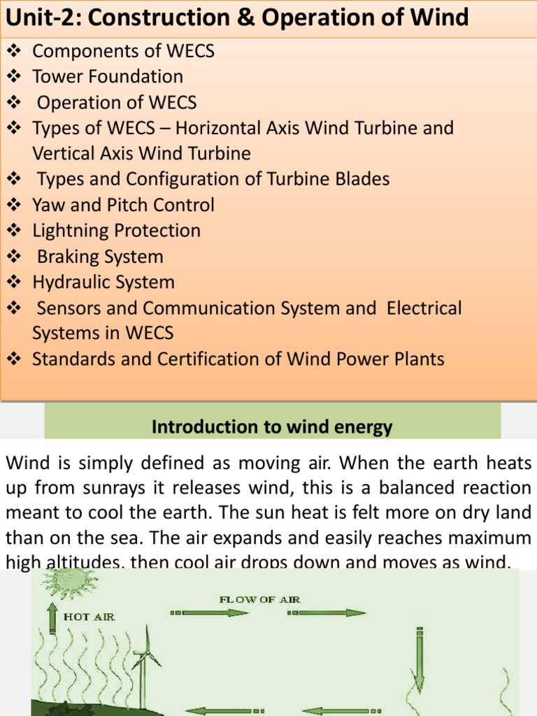 Unit II-NOTES For IA1 | PDF | Wind Turbine | Manufactured Goods