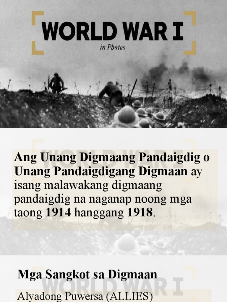 Lesson 1 (Week 1-2) Ang Unang Digmaang Pandaigdig | PDF