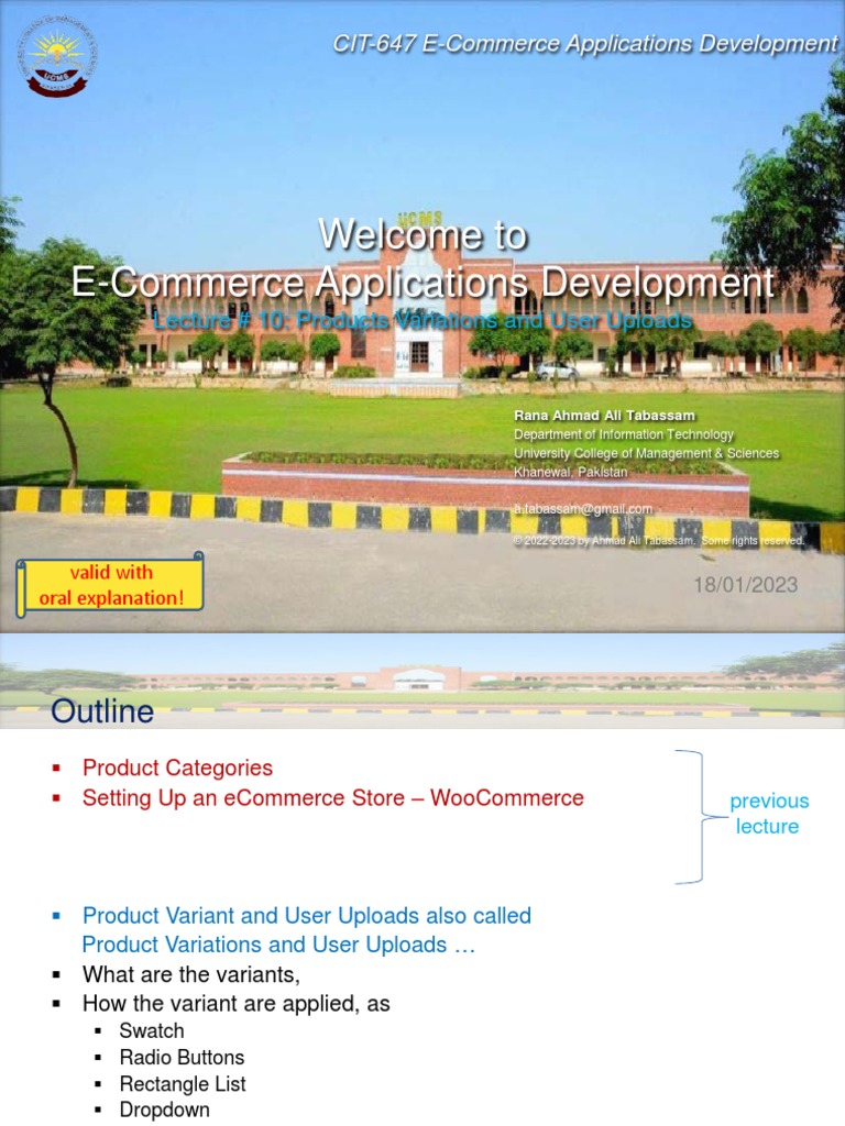 Lecture 10 - Product Variant and User Uploads | PDF | E Commerce | Computing