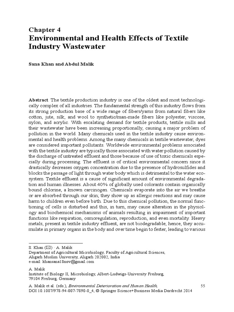 Textile Water | PDF