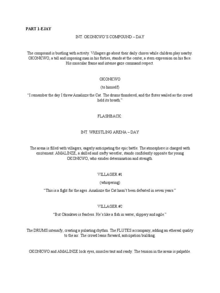 Okonkwo's Wrestling Triumph | PDF