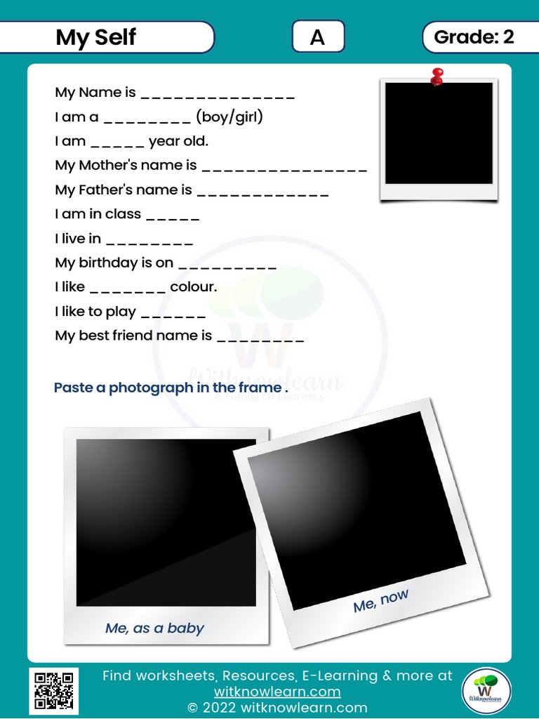 My Self For Class 2 Evs Worksheet For Class 2-0-2022!31!08 010304 | PDF