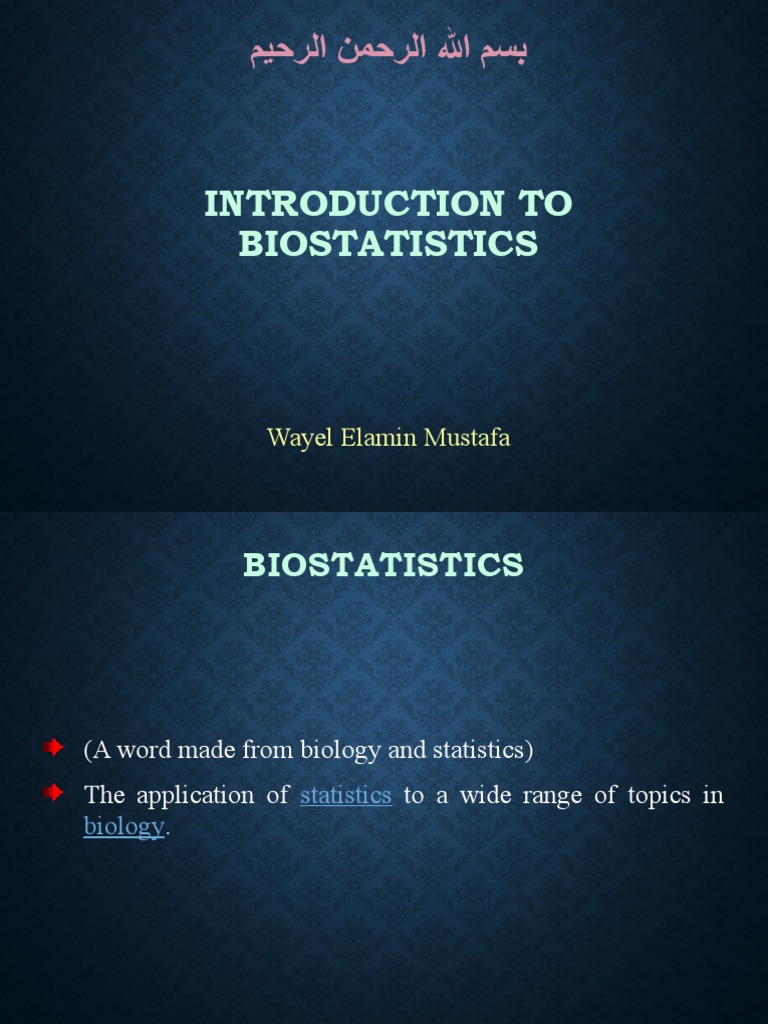 Introduction To Biostatistics Pdf Statistics Biostatistics