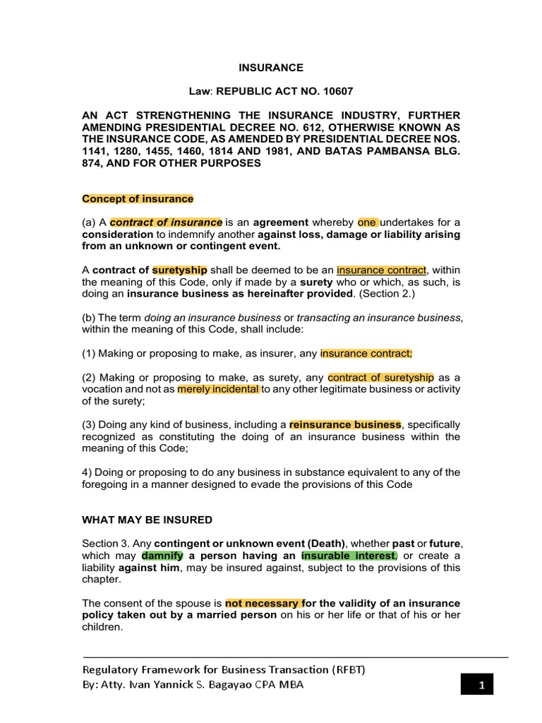 Insurance Regulatory Framework Overview | PDF | Finance & Money ...
