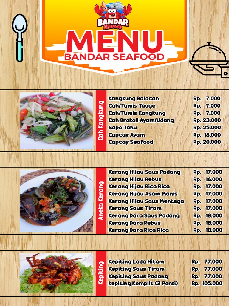 Menu Seafood dan Hidangan Spesial | PDF