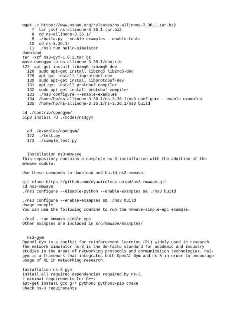 Setup - ns3 Simulator | PDF | Software Development | Computer Architecture Setup - ns3 Simulator | PDF | Software Development | Computer Architecture