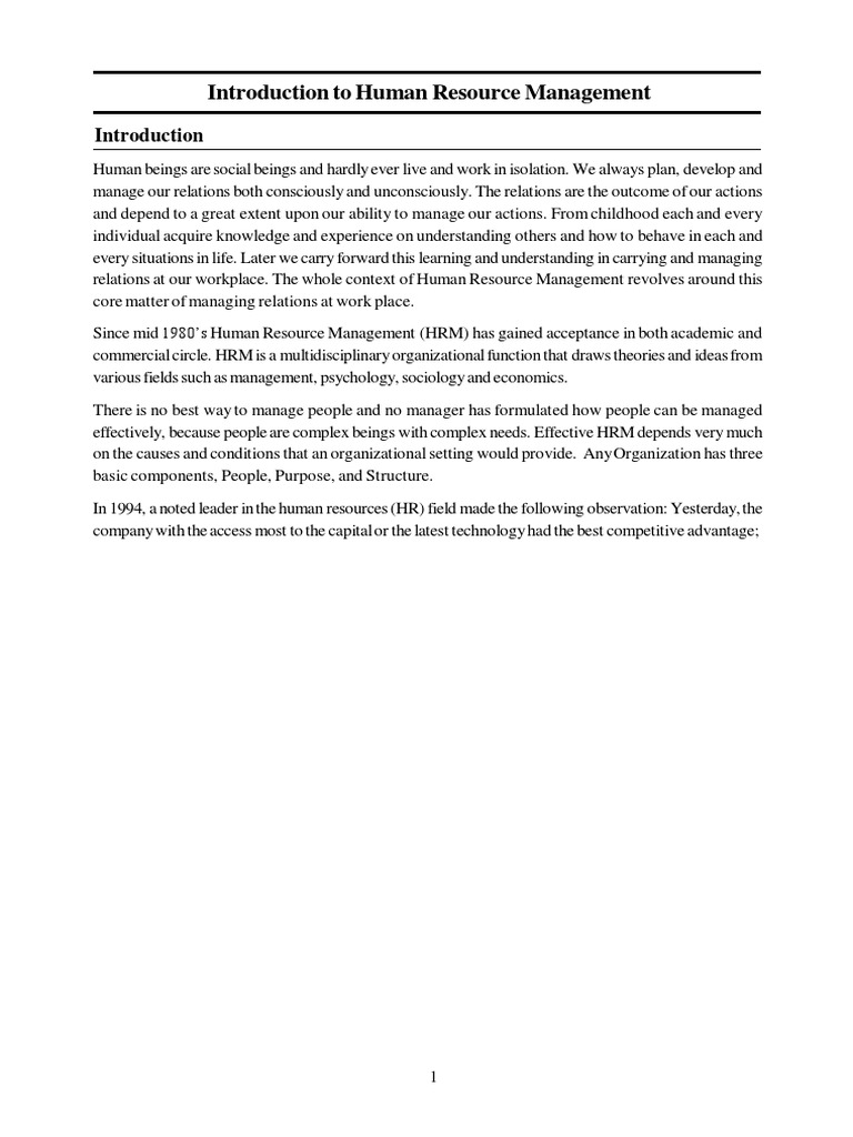 HRM Complete Syllabus 2nd Sem | PDF | Human Resource Management | Human ...