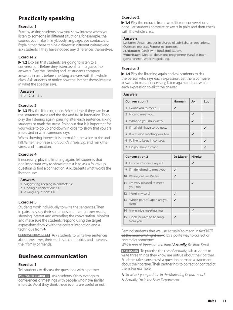 Business English Listening Skills | PDF | Question | Communication