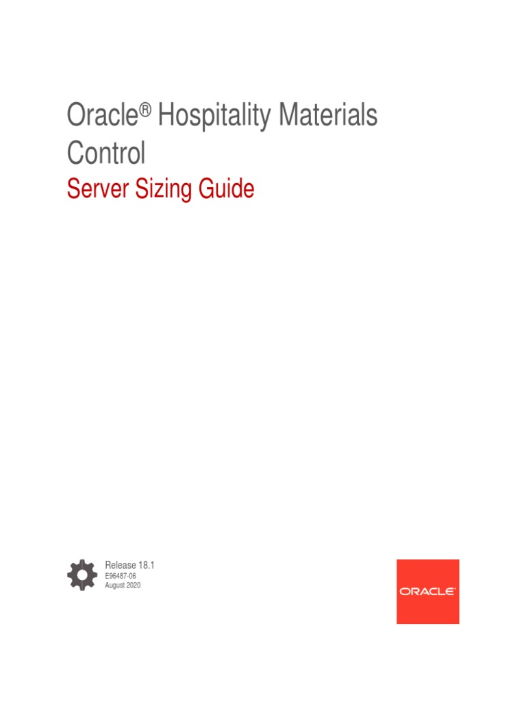 ORACLE Server Sizing Guide | PDF | Databases | Operating System