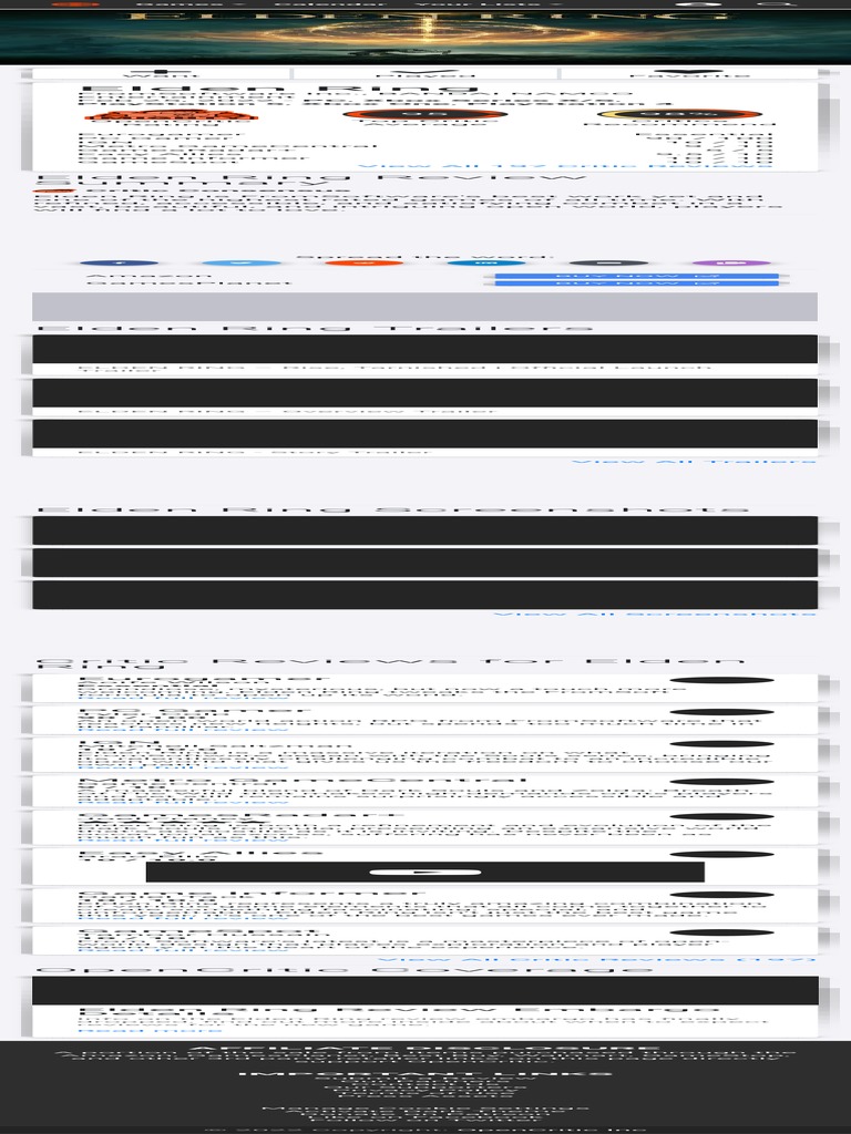 Elden Ring Reviews - OpenCritic | PDF | Video Games