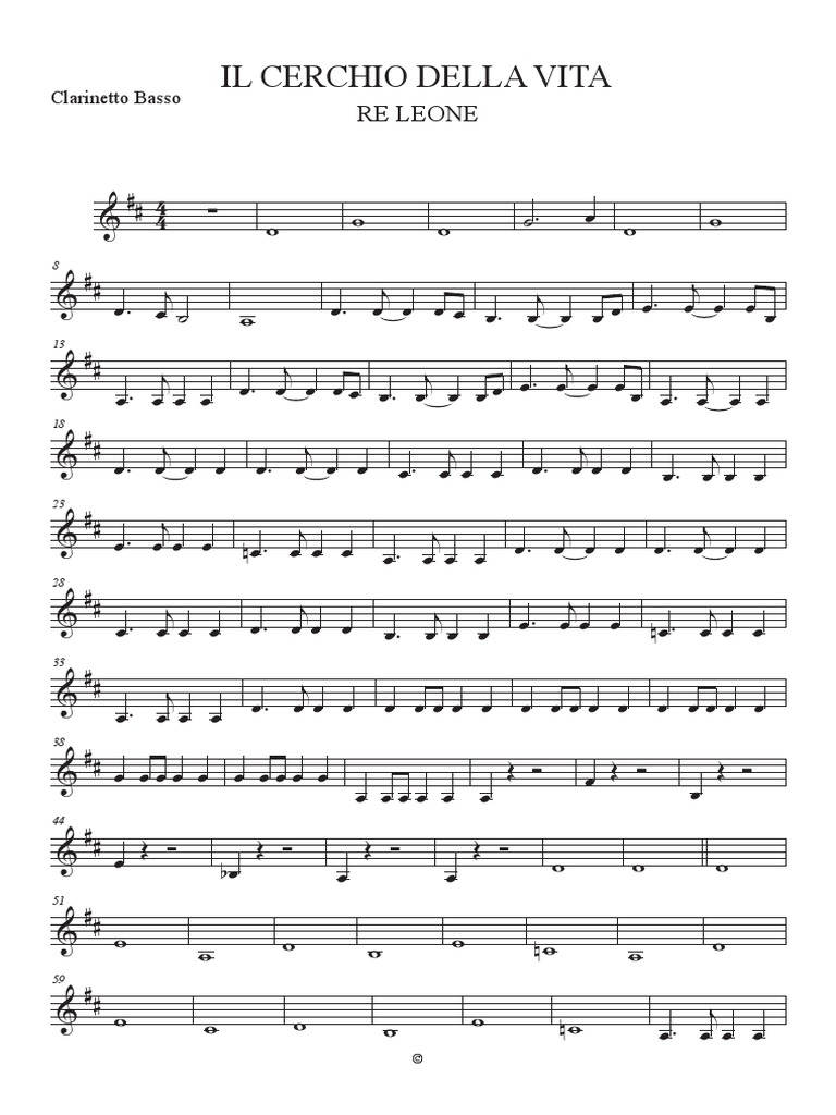 Il Cerchio Della Vita (CL Basso) | PDF