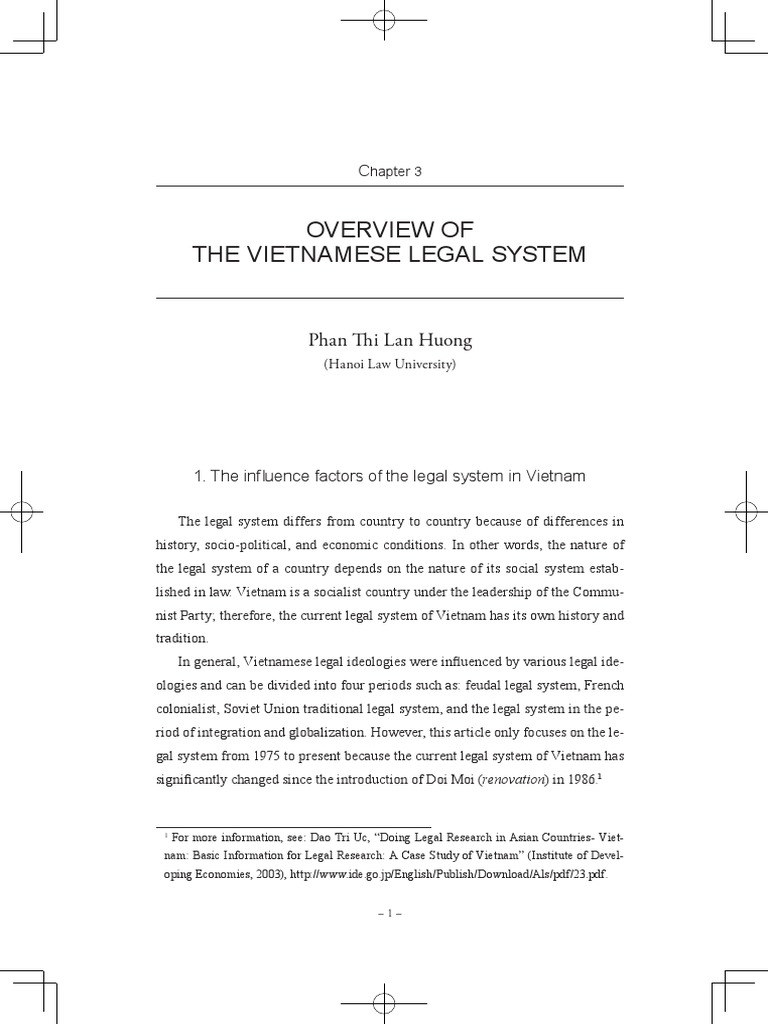 Overview of Vietnam's Legal System | PDF | Precedent | Prosecutor